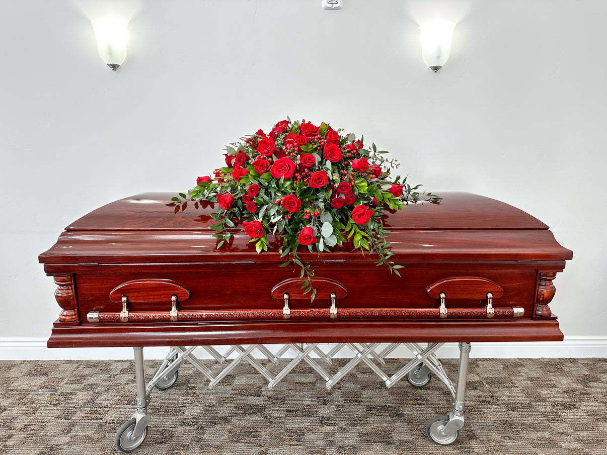 Red Rose Casket – Wright Flower Company